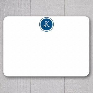 Initial Note Cards - 24pk | Monogrammed Note Cards | Personalized Flat ...