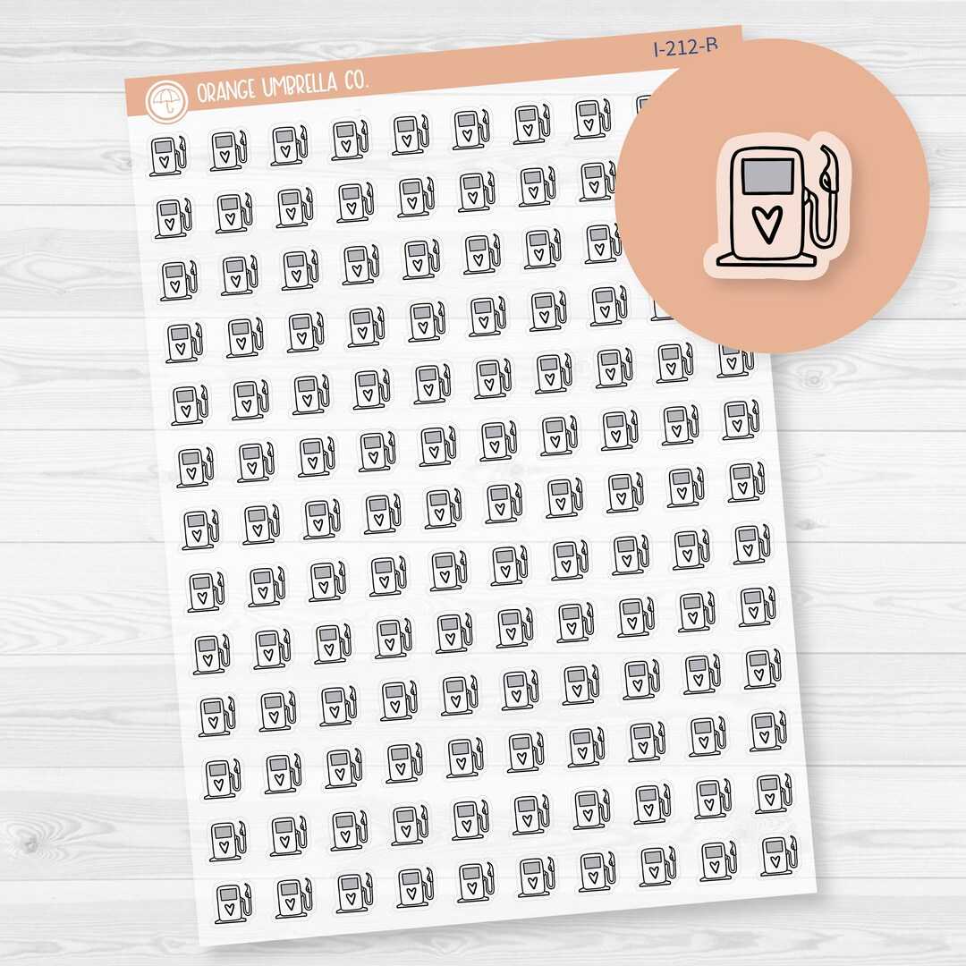 Fuel up Icon Planner Stickers| Clear Matte | I-212-BCM - Etsy