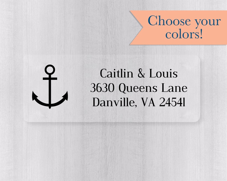 Anchor Address Labels Nautical Return Address Labels Return | Etsy
