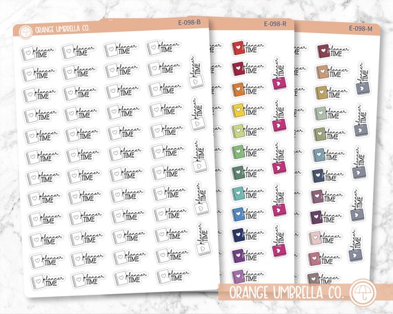 Planner Time Icon Script Planner Stickers Script-icon Planner | Etsy