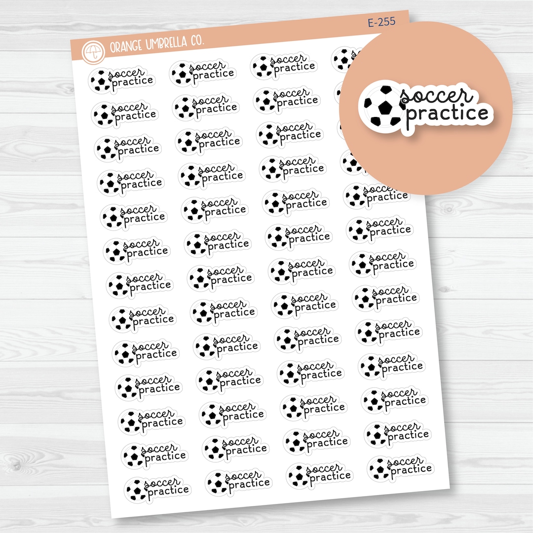 Soccer Practice Event Planner Stickers F16 E-255 - Etsy