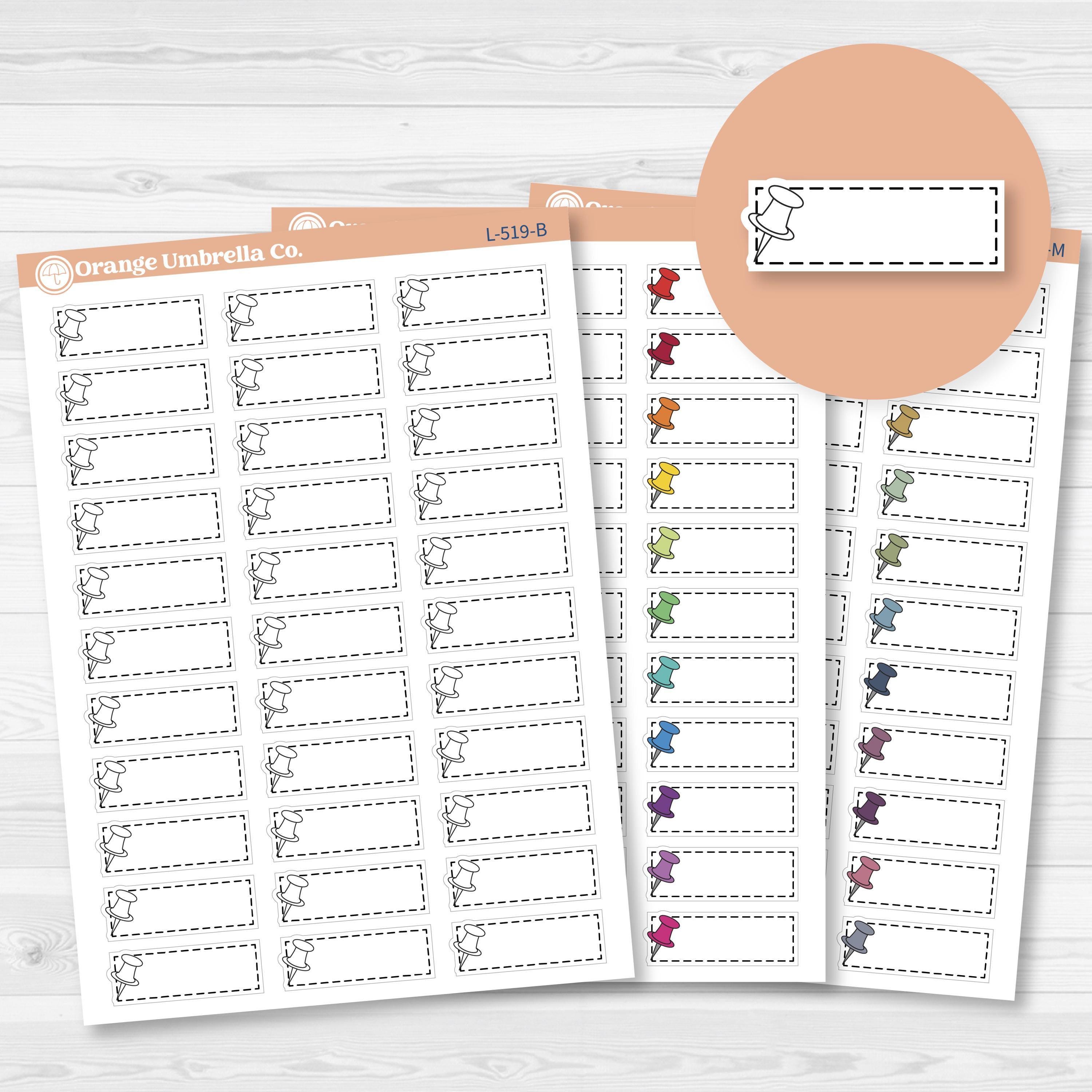 Thumbtack Important Stitched Labels Planner Stickers | L-519 - Etsy