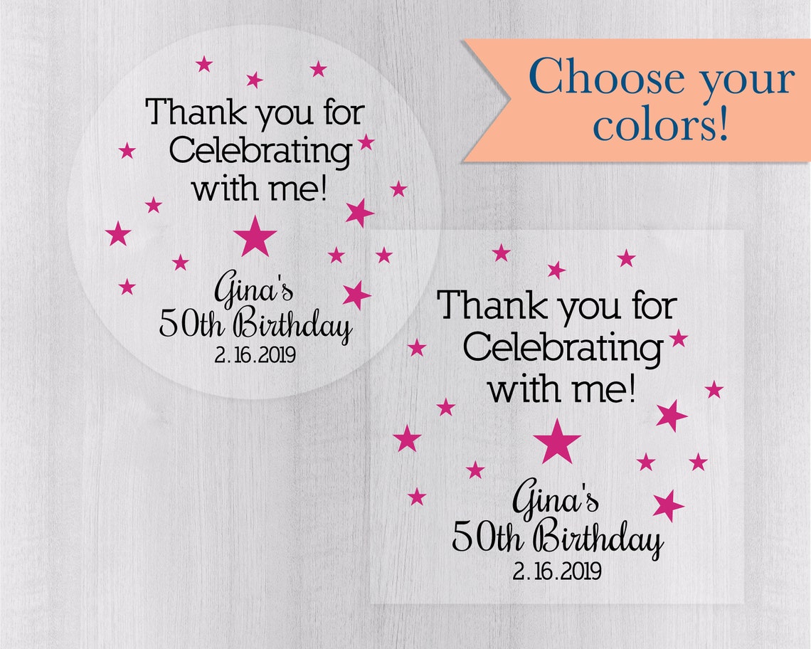 Birthday Stickers Birthday Party Favor Stickers Envelope | Etsy