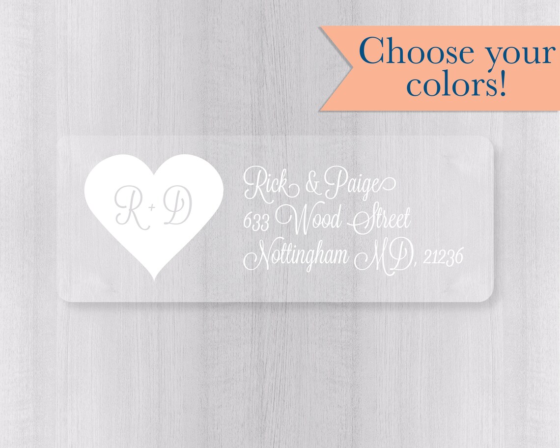 Wedding Invitation Return Address Labels Clear Wedding - Etsy