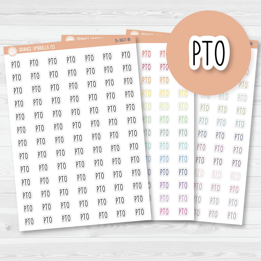 PTO Script Planner Stickers | F3 | S-367 - Etsy