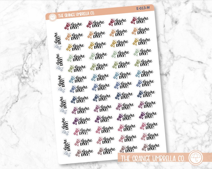 Game Day Cheer/cheerleading Icon Script Planner Stickers - Etsy