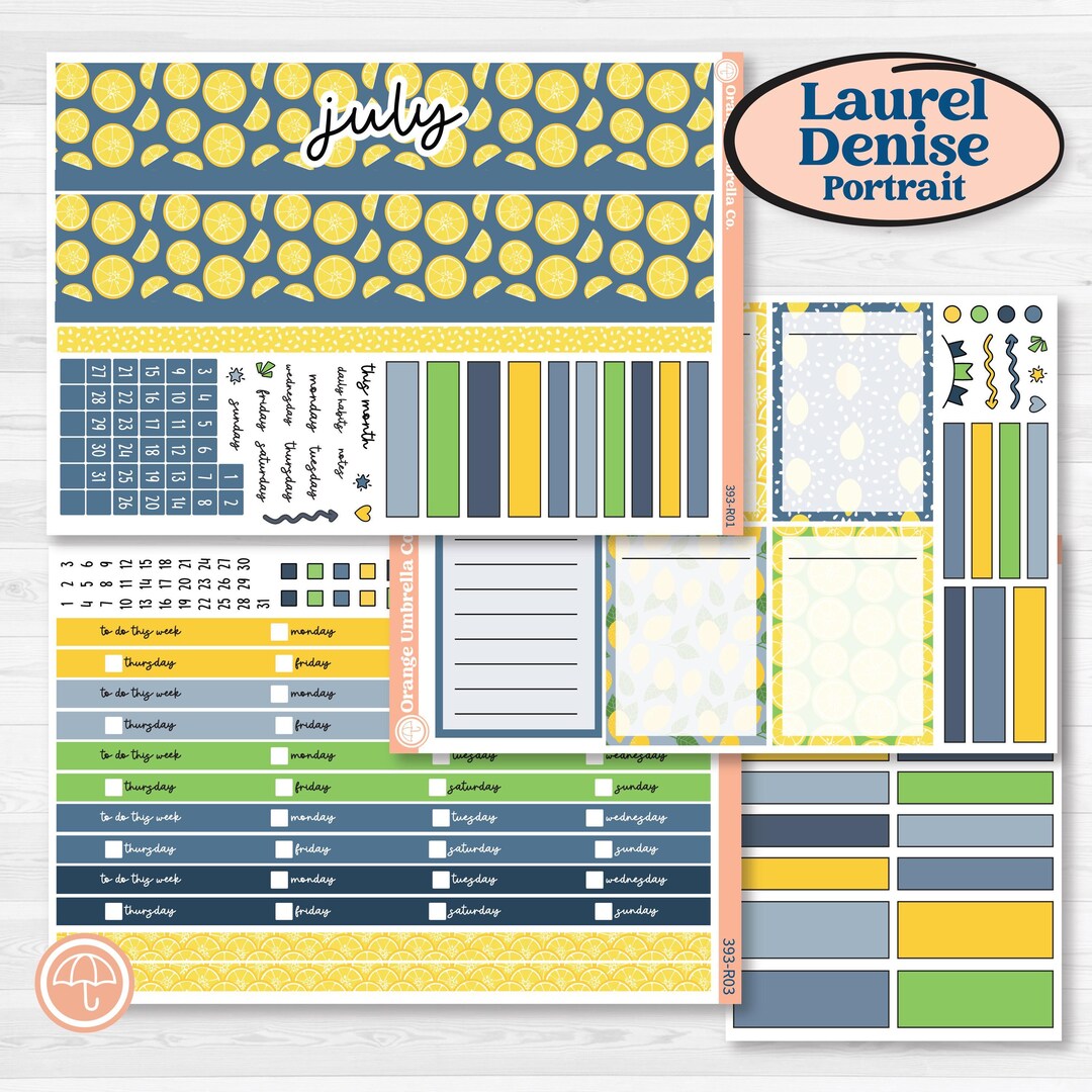 Summer Lemon Kit | Laurel Denise Scout Large Planner Kit | Lemon Me ...