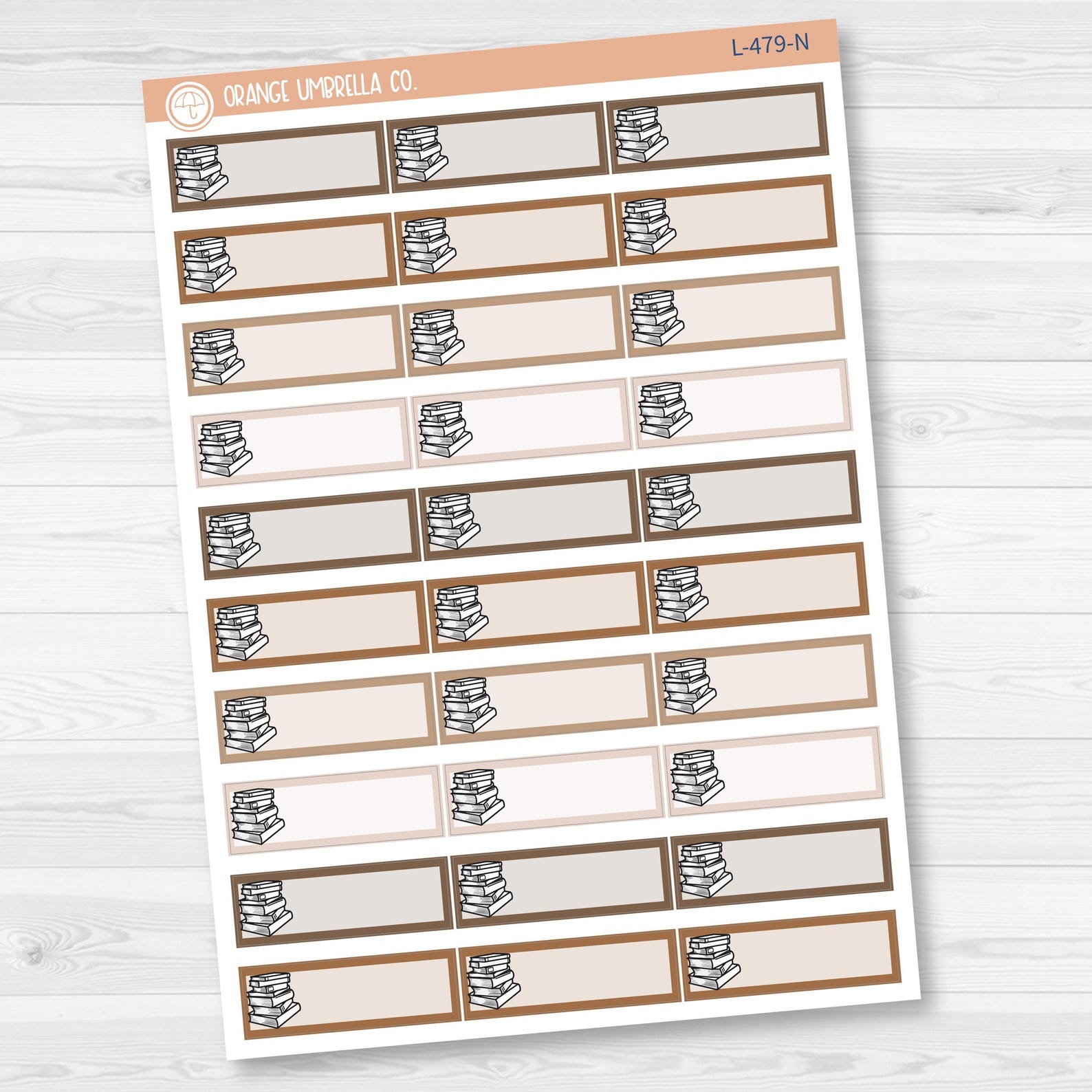 Book Stack / Reading Tracker Color Label & Icon Planner Stickers | L ...