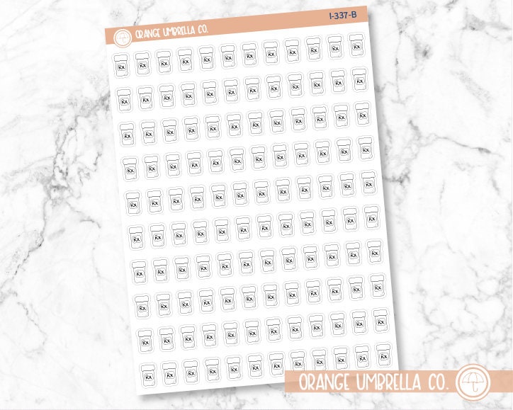 Rx/prescription Medicine Icon Planner Stickers and Labels - Etsy