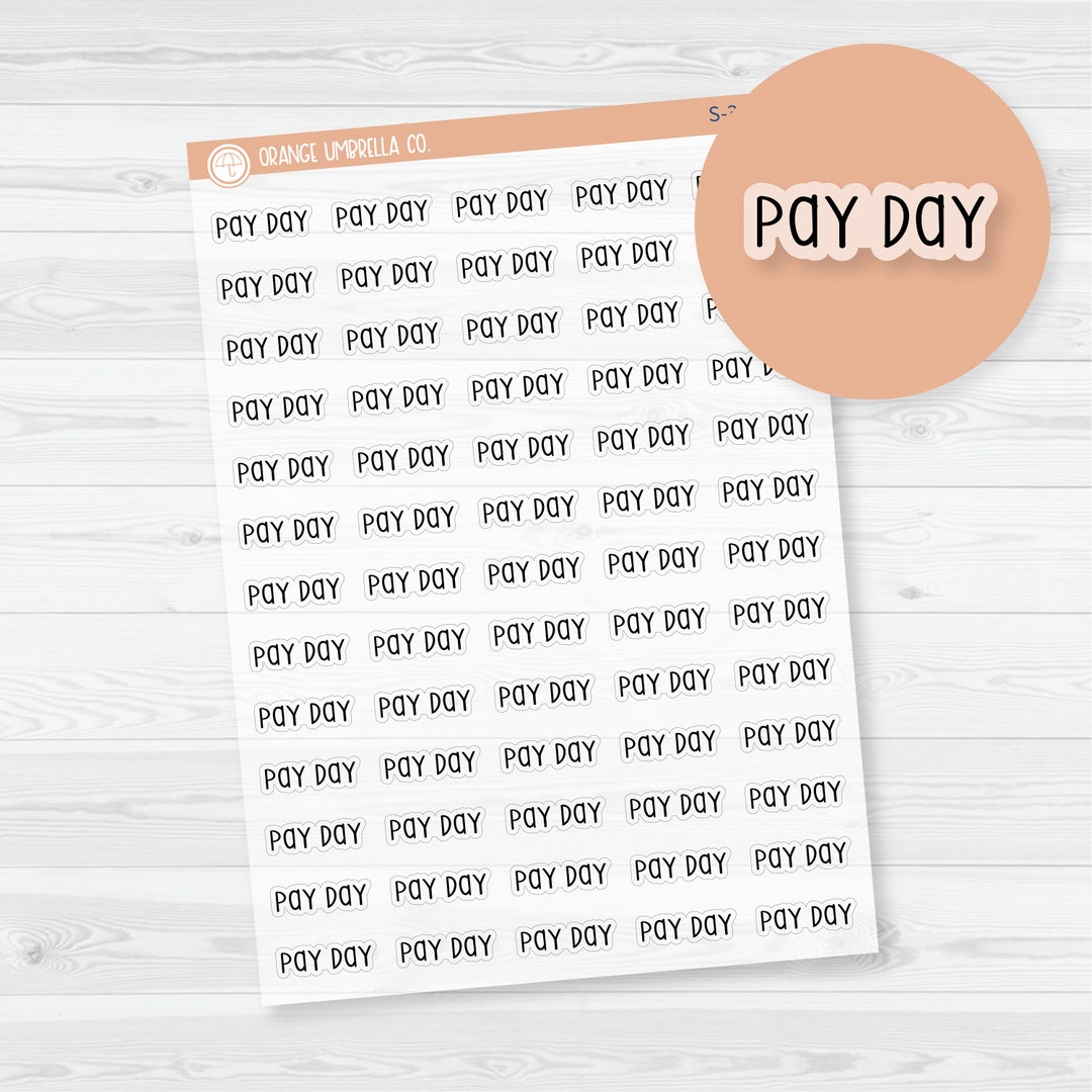 Payday Script Planner Stickers F3 Clear Matte S-341-BCM - Etsy UK