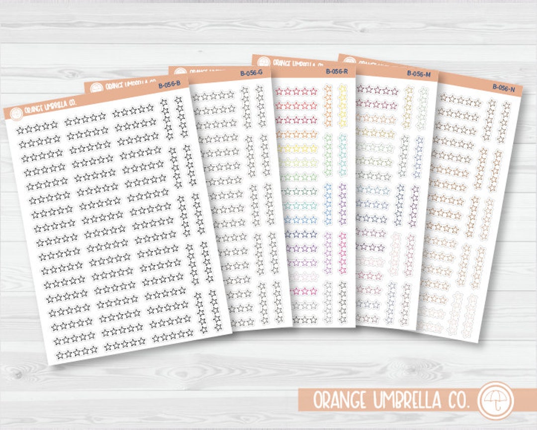 Star Rating Movie and Book Icon Tracker Planner Stickers - Etsy