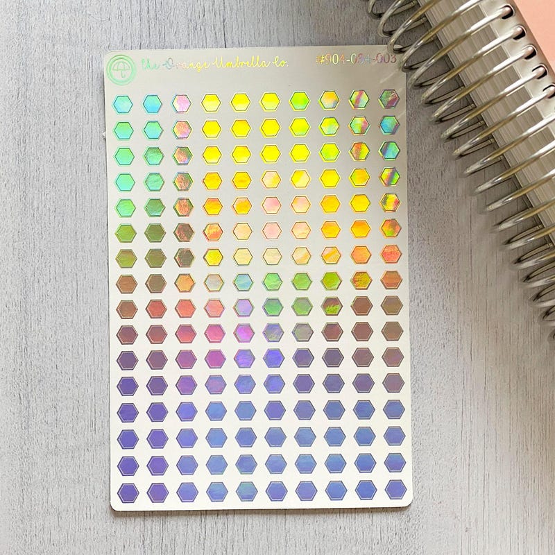 Hexagon Stickers - Etsy