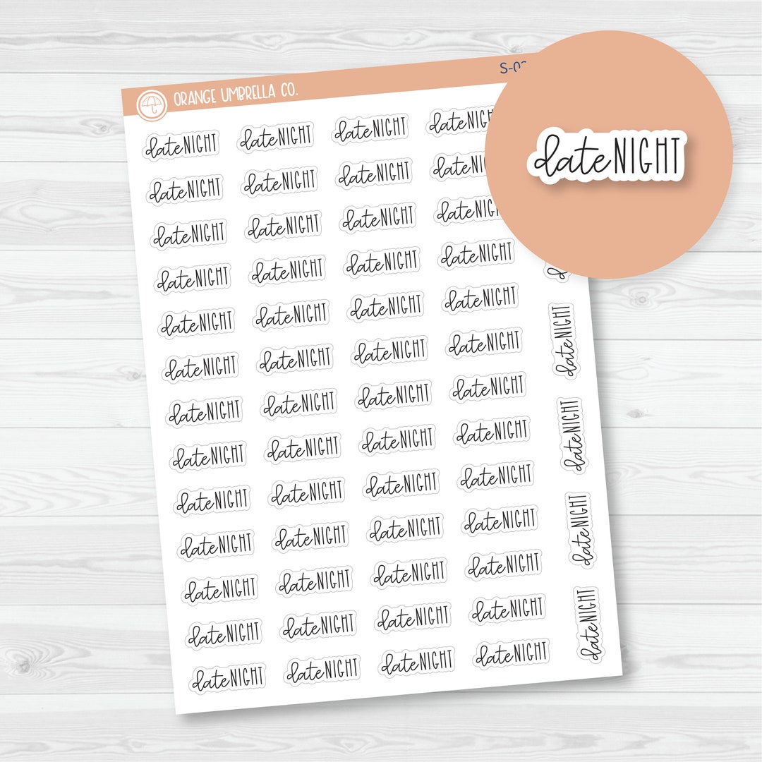 Date Night Script Planner Stickers | FC12 | S-020-B - Etsy