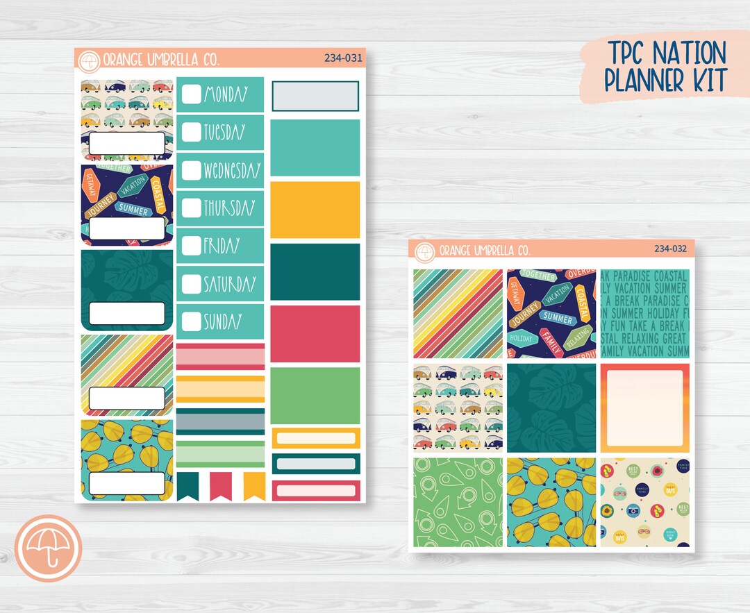 Clearance Travel Vacation TPC Nation Planner Kit Stickers Away We Go ...