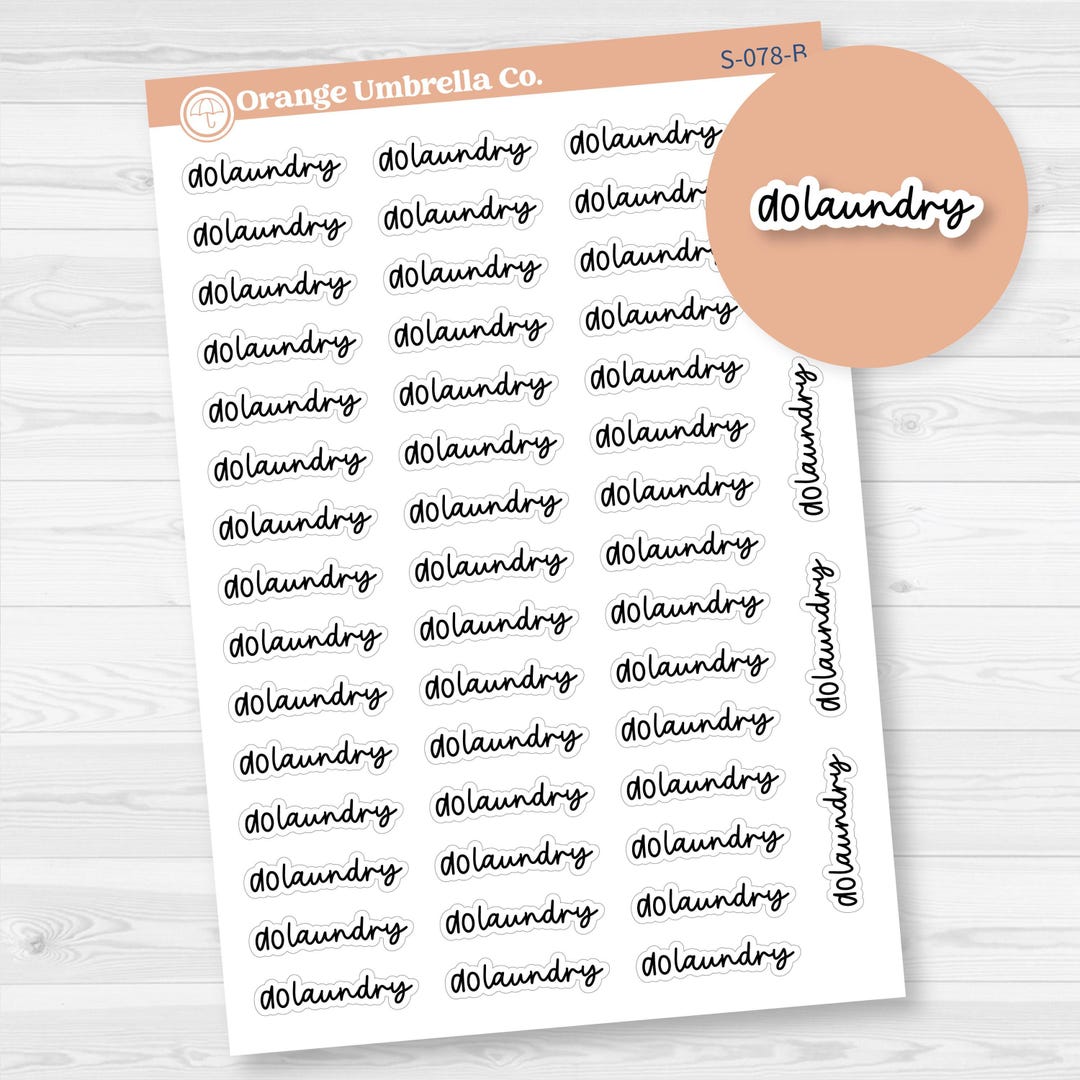 Do Laundry Planner Stickers | F17 | S-078-B - Etsy
