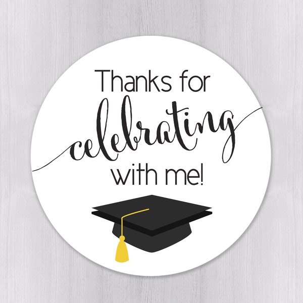 Thanks for Celebrating With Me Stickers - Etsy