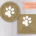 Paw Print Return Address Labels Dog Cat Lover Kraft Brown | Etsy