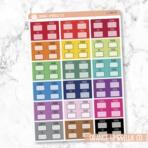Macro/calories Intake Tracker Half Box Script Planner Stickers FC12 L ...