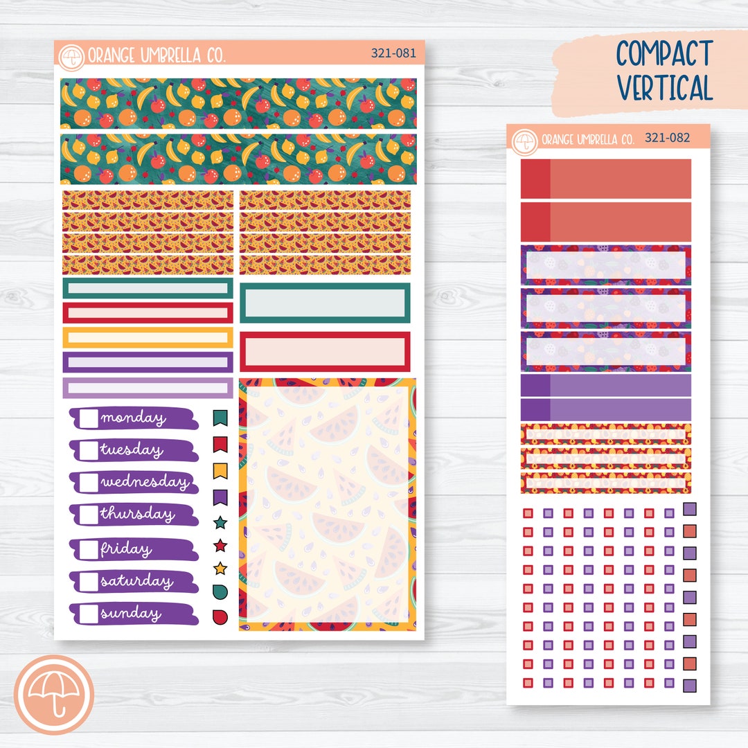 CLEARANCE | Fruit Planner Kit | A5 Compact Vertical Planner Kit ...
