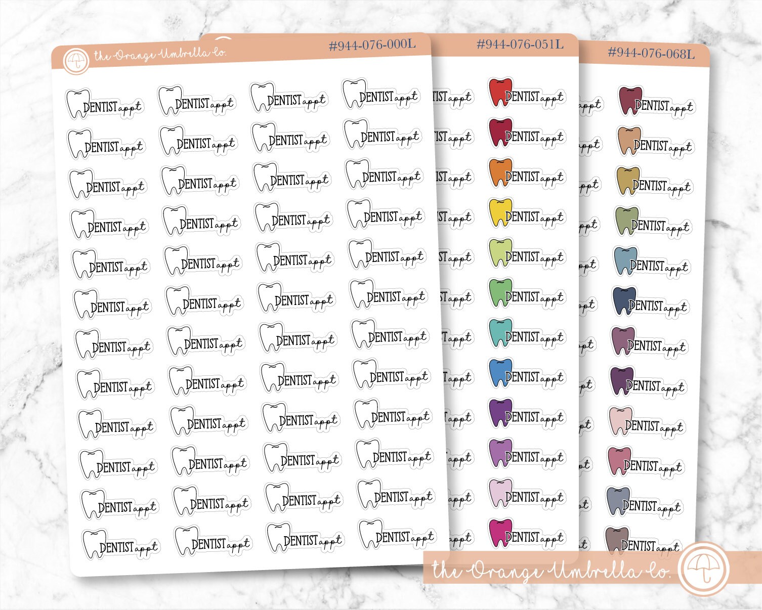 Dentist Appointment Icon Script Planner Stickers FC11 - Etsy