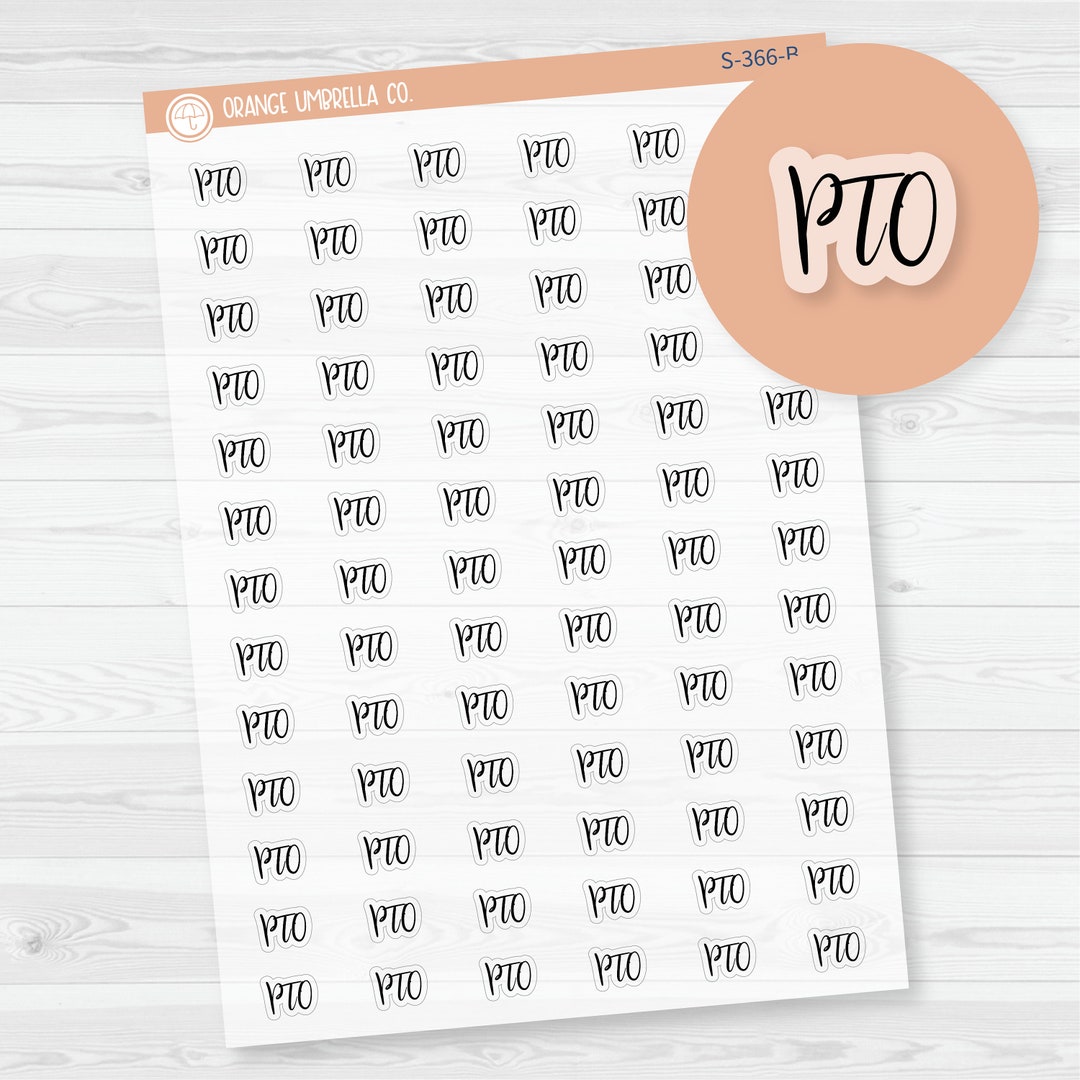 PTO Script Planner Stickers | F2 Clear Matte | S-366-BCM - Etsy