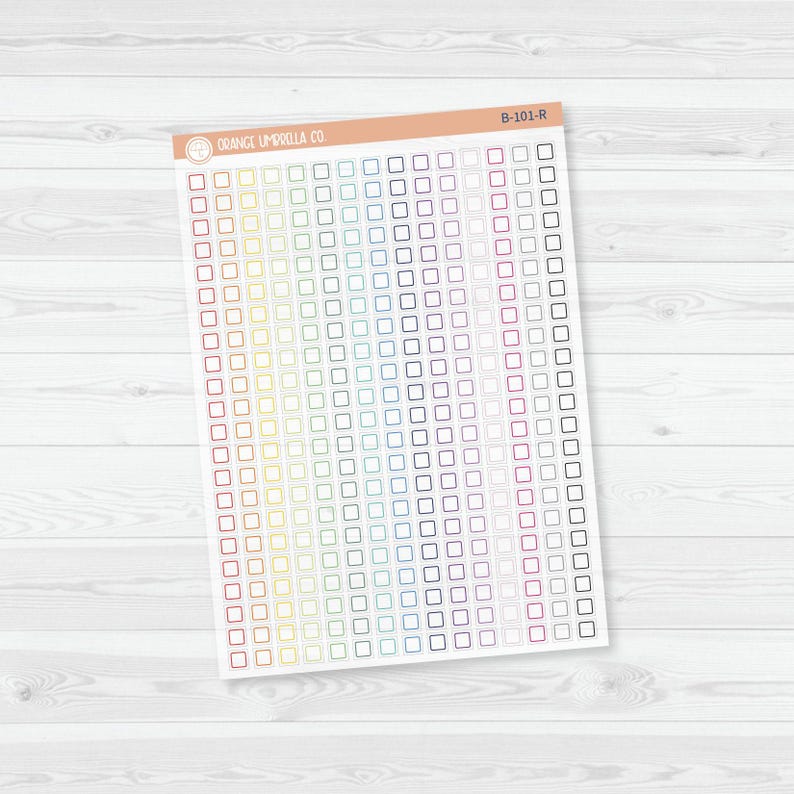 Year at A Glance Calendar Color Coding Planner Stickers | Square Clear ...
