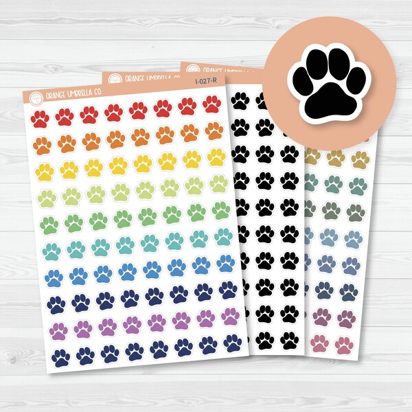 Paw Print Sticker - Etsy