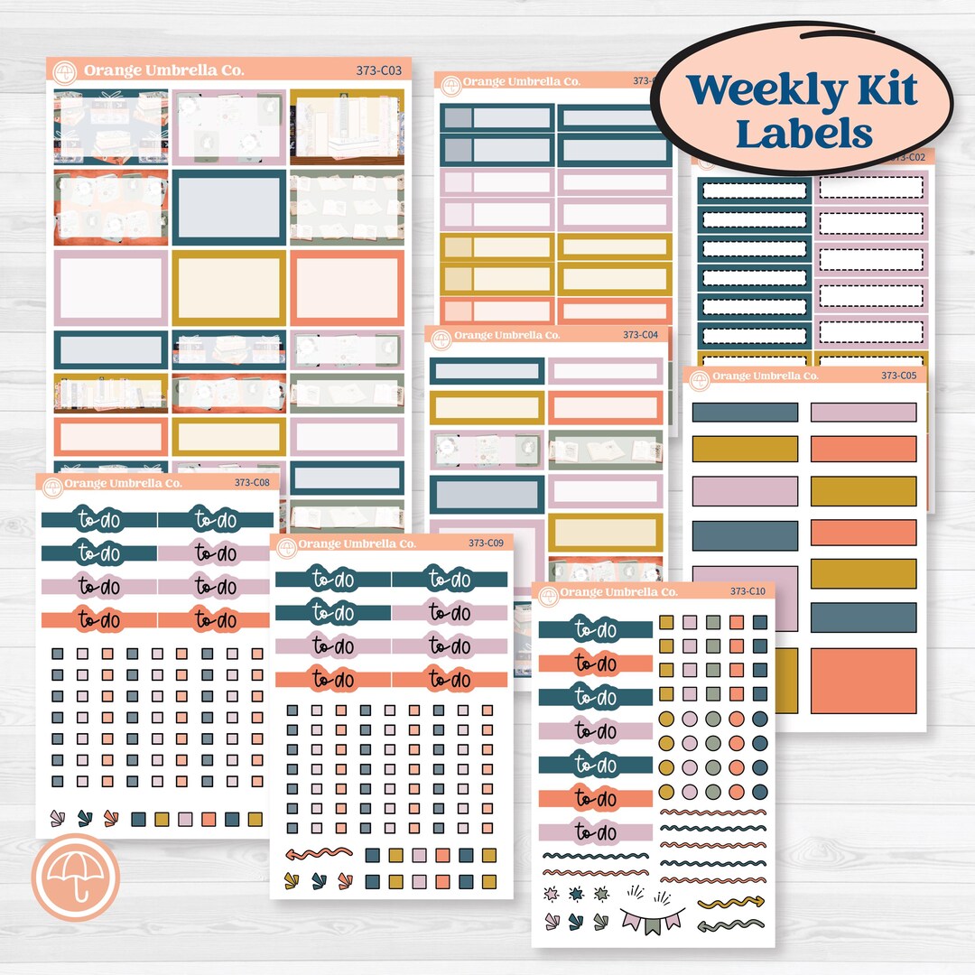 Book Reading Kit | Weekly Add-on Labels Planner Kit Stickers | Turn the ...