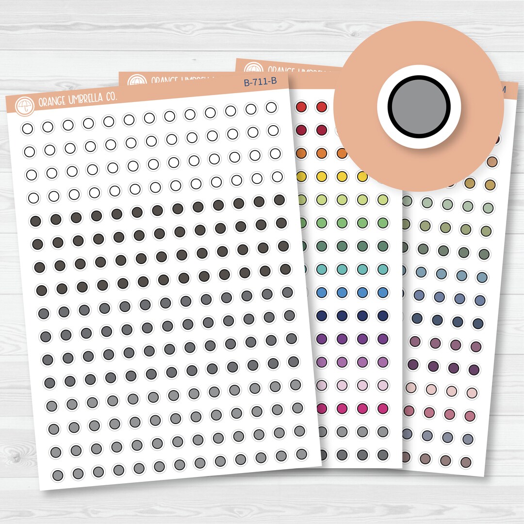 Tiny Circle Planner Stickers From Kits | B-711 - Etsy