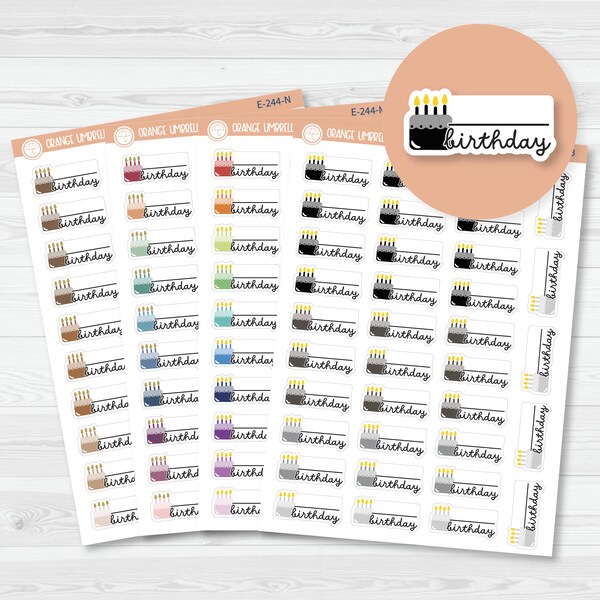 Birthday Planner Stickers - Etsy