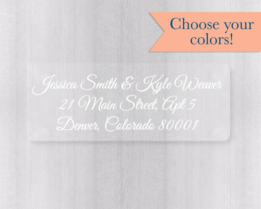 RSVP Return Address Labels, Clear Transparent Return Address Stickers ...