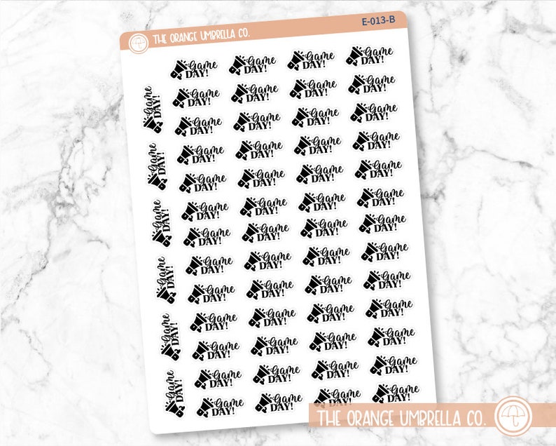 Game Day Cheer/cheerleading Icon Script Planner Stickers and - Etsy