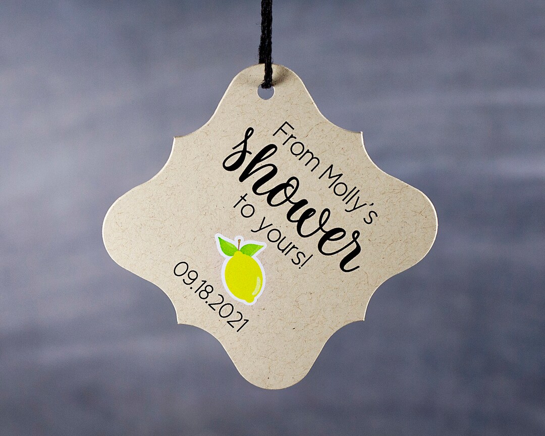 Lemon Shower Favor Tags | Bridal Shower or Baby Shower Lemon Themed ...