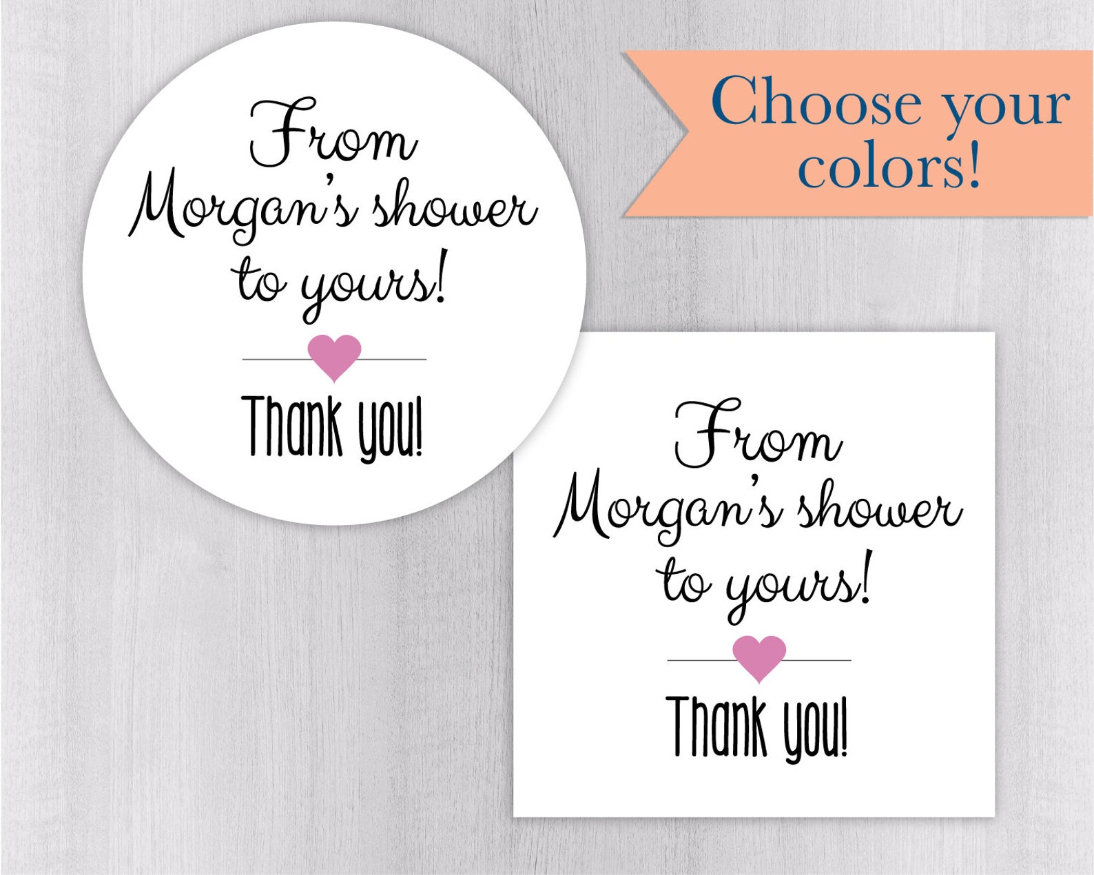 Shower Stickers Bridal Shower Favor Stickers Baby Shower | Etsy