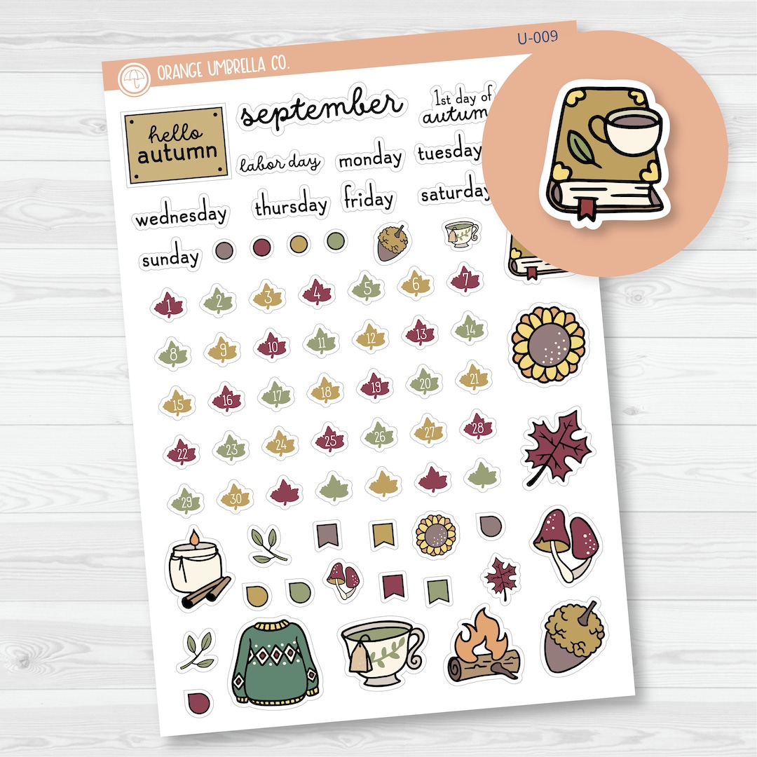 Build Your Own Journal Kit Planner Stickers | September F16 | U-009 - Etsy