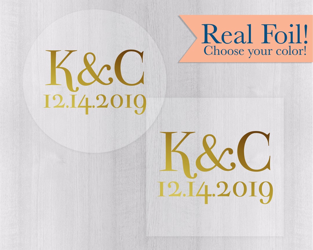 Foiled Wedding Labels, Clear Transparent Pick Your Size, Wedding ...