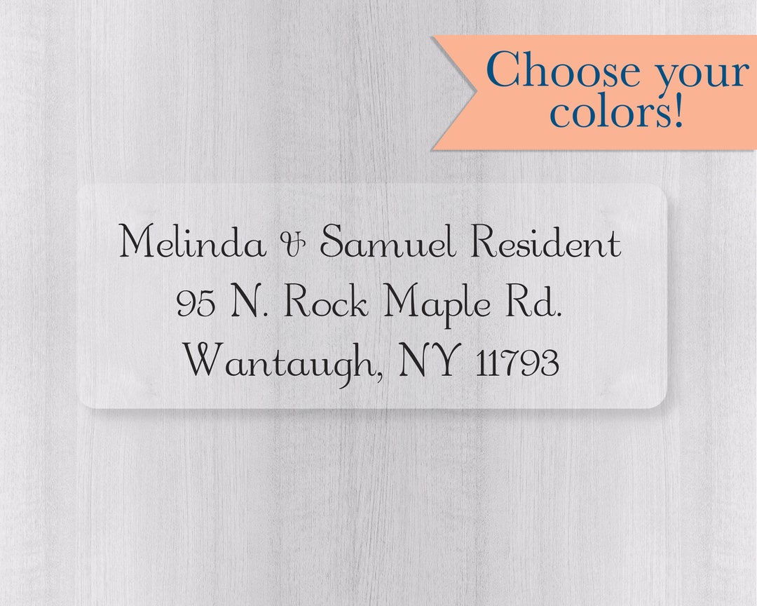 RSVP Return Address Labels, Clear Return Address Stickers, Transparent ...