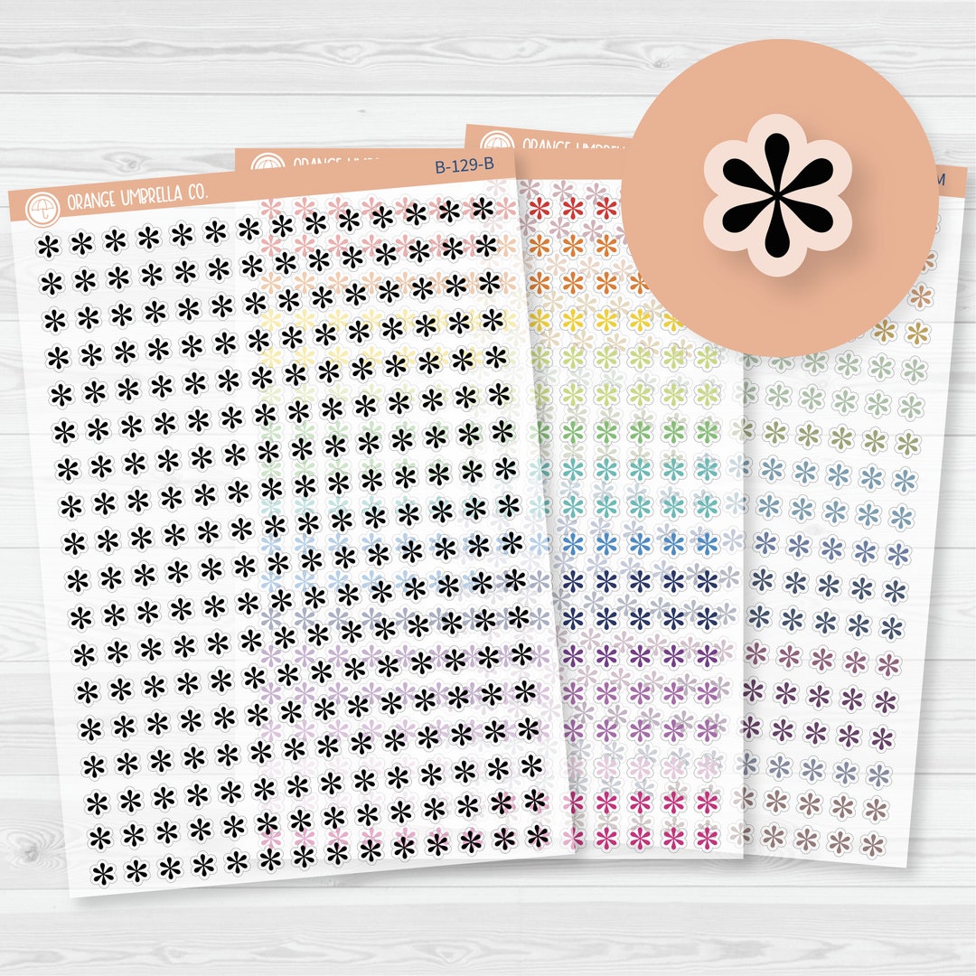 Asterisk Icon Planner Stickers | Clear Matte | B-129-CM - Etsy
