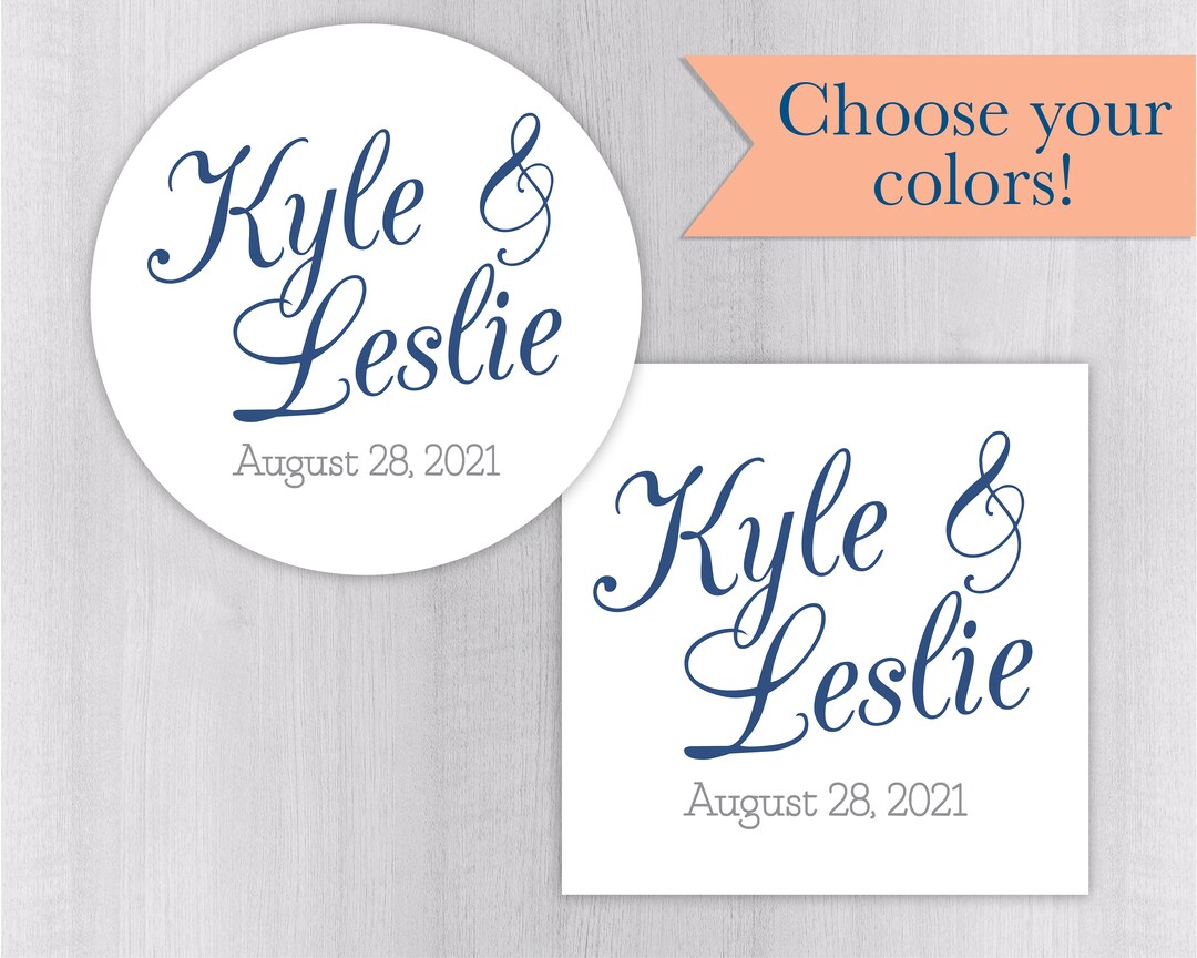 Customwedding Stickers, Names and Date Wedding Sticker, Wedding ...