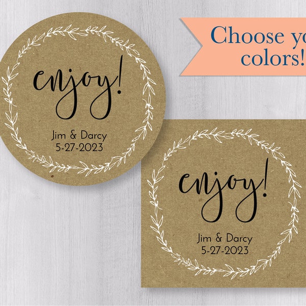 Rustic Wedding Label - Etsy