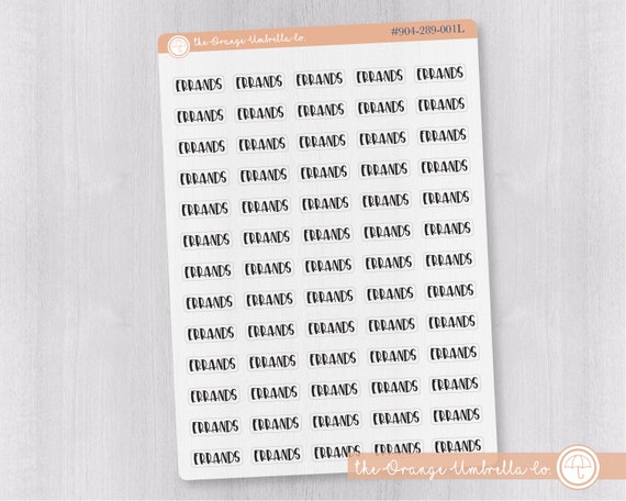 Paper & Party Supplies Calendars & Planners Script Errands Labels #904 ...