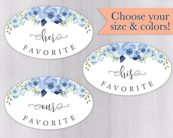 His Favorite Her Favorite Our Favorite Wedding Stickers | Etsy