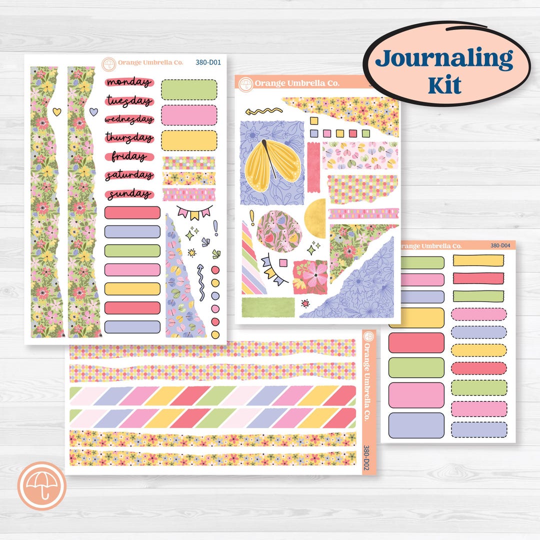 CLEARANCE | Floral Butterfly Planner Kit | Journaling Kit Planner ...