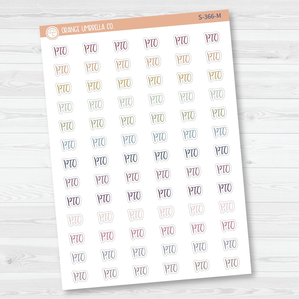 PTO Script Planner Stickers and Labels | F2 | S-366 - Etsy