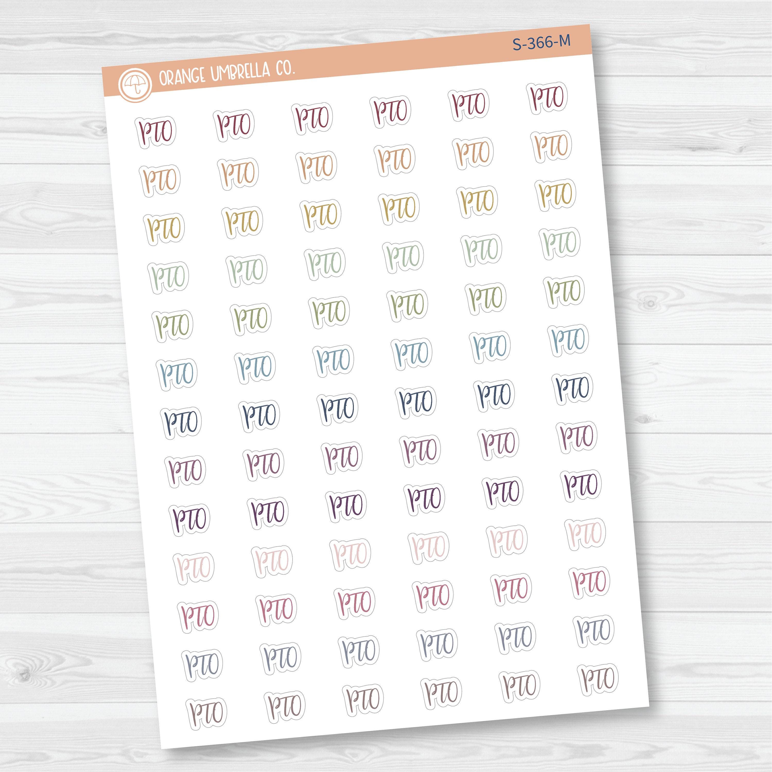PTO Script Planner Stickers and Labels | F2 | S-366 - Etsy