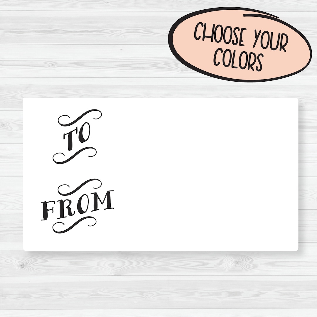 20ct to and From Gift Tag Stickers | Package Stickers | Gift Wrapping ...