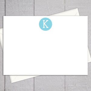 Initial Note Cards - 12pk | Custom Flat Note Cards | Printed With ...