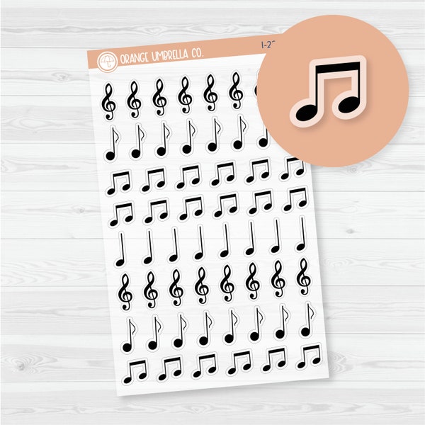 Musical Note Stickers - Etsy