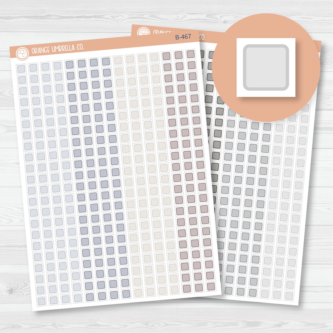 Single Individual Checkbox Planner Stickers, Square Check Box Labels ...