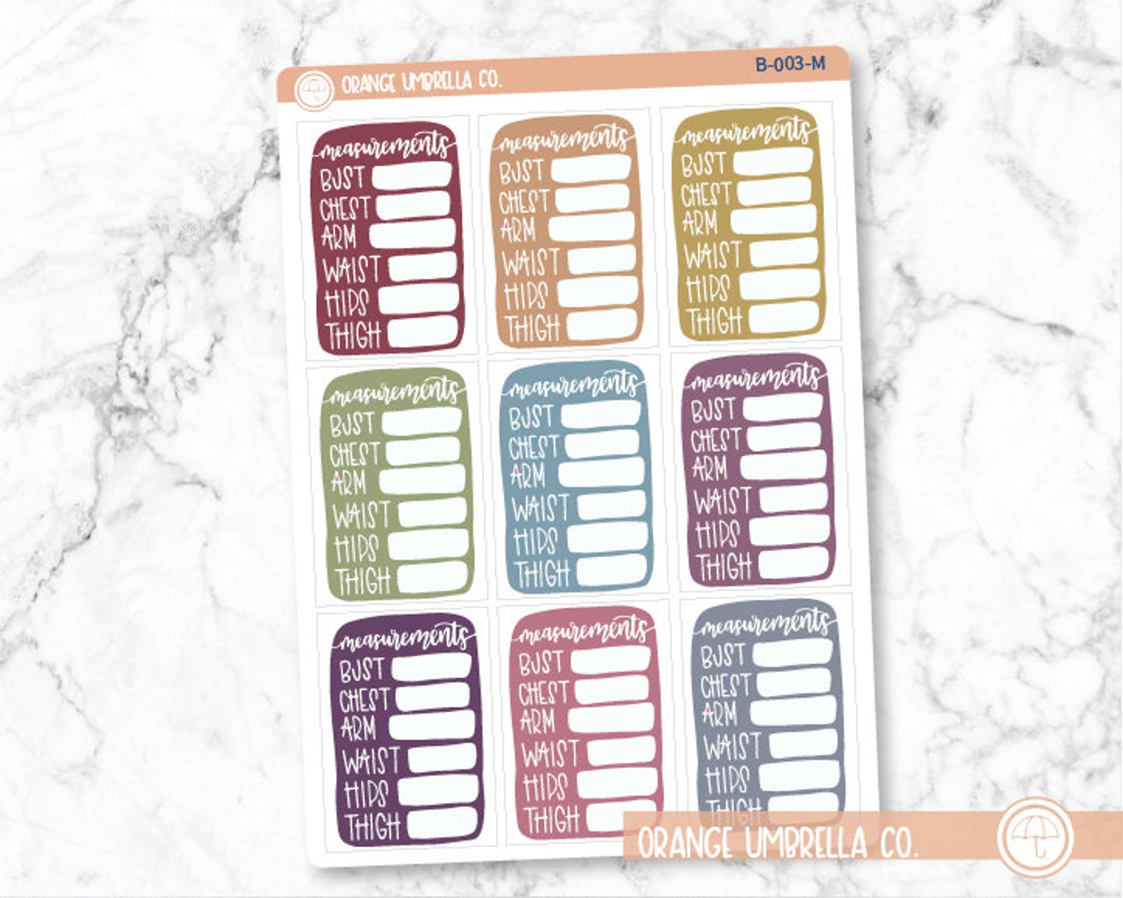 Body Measurement/dimension Tracking Planner Stickers and - Etsy
